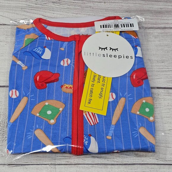Little Sleepies | One Pieces | Nib Little Sleepies All Star Blue Zippy ...